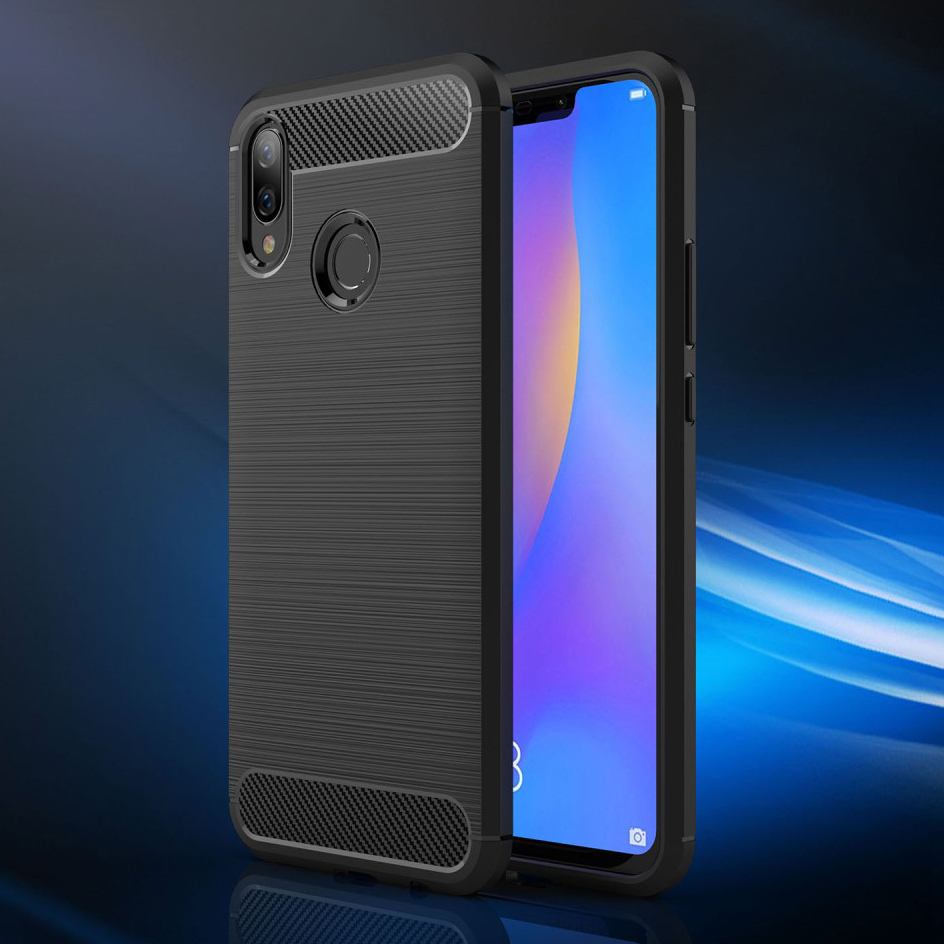Flexi Slim Carbon Fibre Case for Huawei Nova 3i (Black)